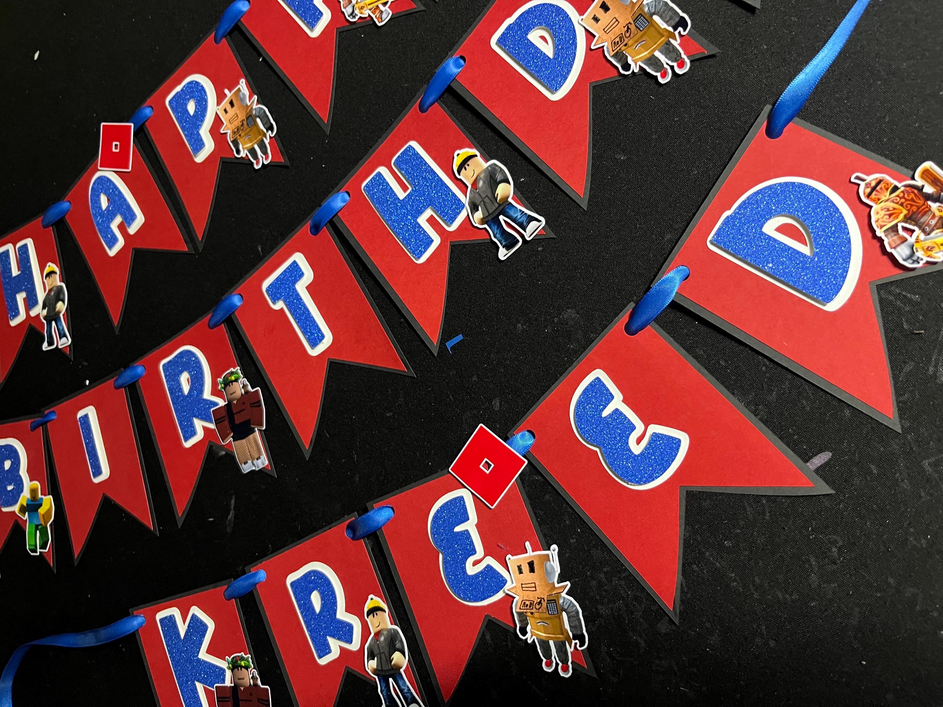 Banner Roblox, Party Supplies Roblox, Roblox - Etsy
