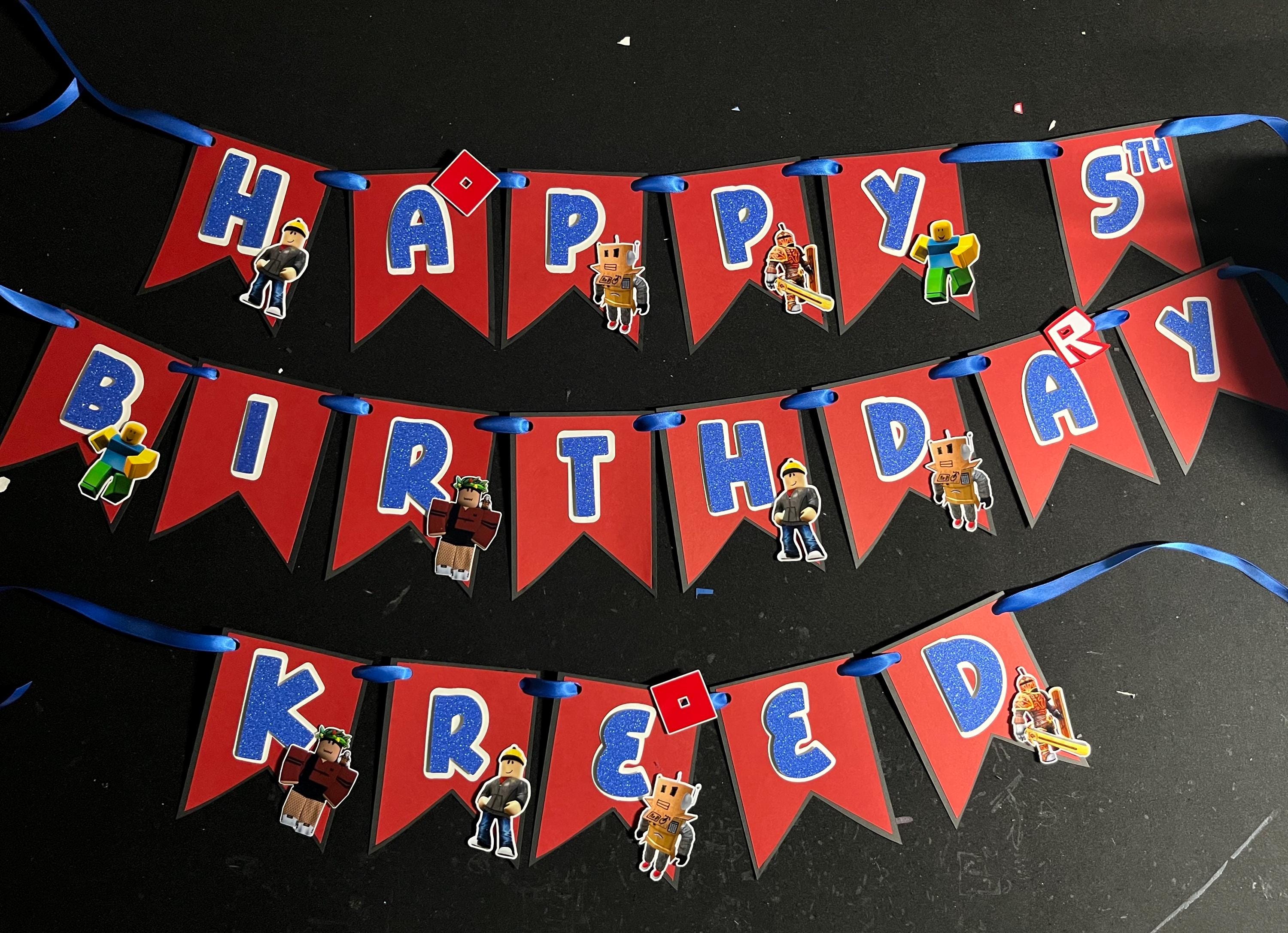 Banner Roblox, Party Supplies Roblox, Roblox - Etsy