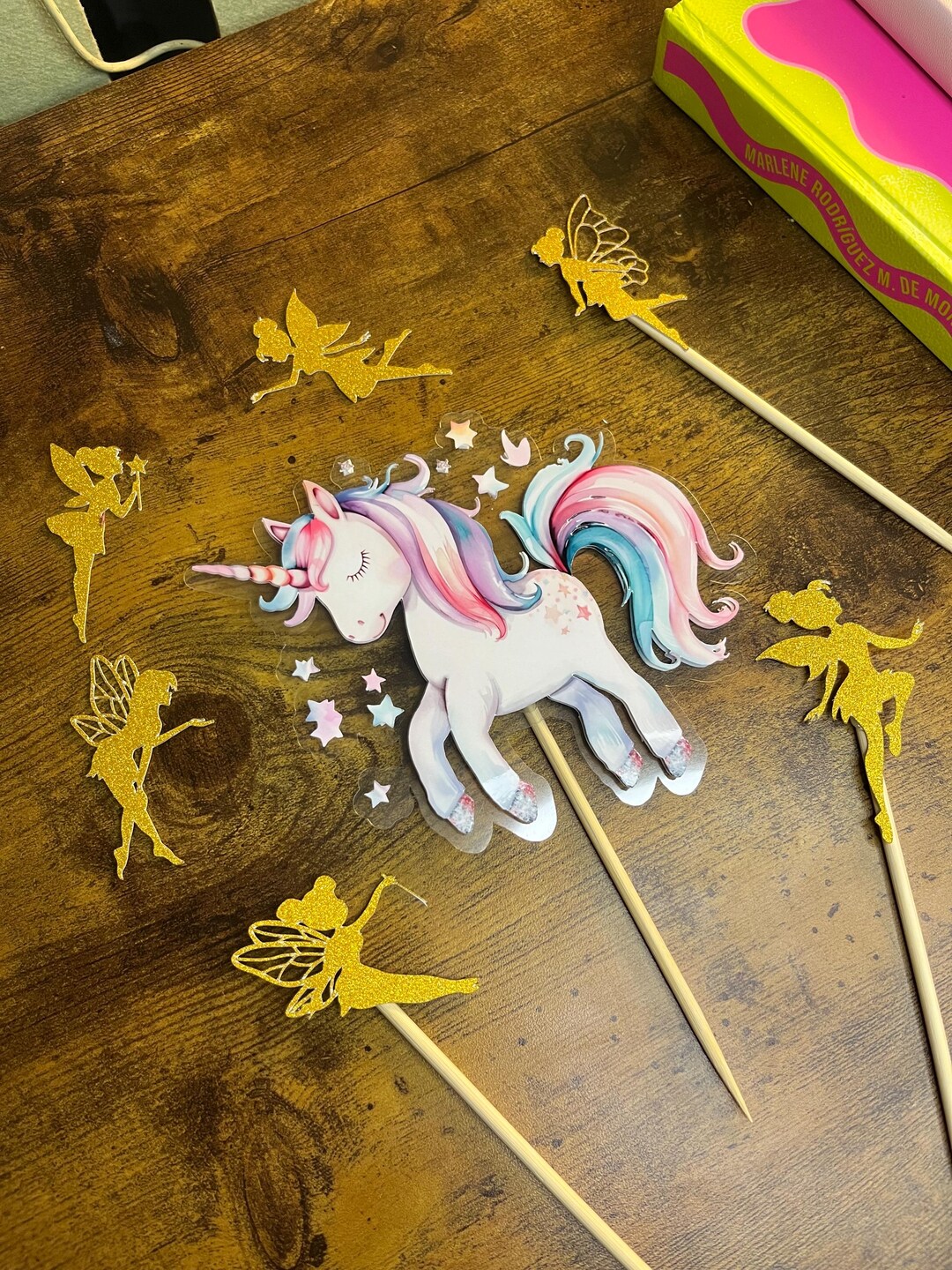 Unicorn Cake Topper/ Magic Unicorn Cake Topper/ Fairy Tale Cake Topper ...