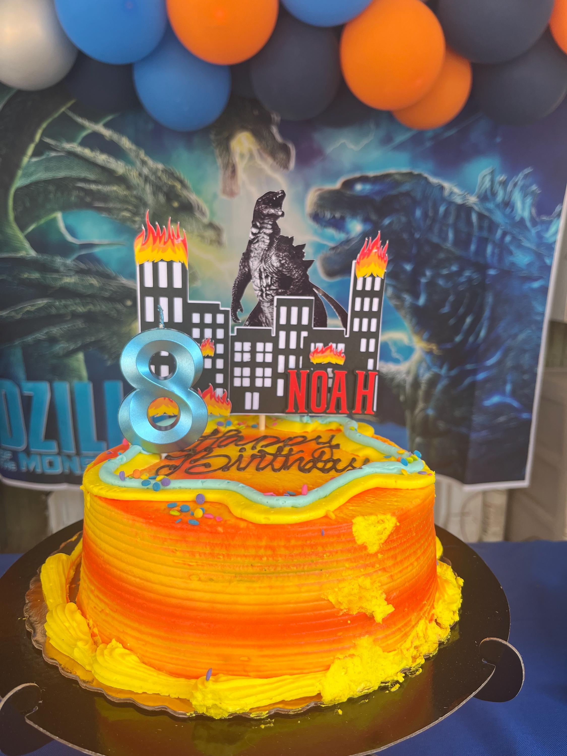 Godzilla Cake Topper - Godzilla Party Supplies (no Candle) - Etsy