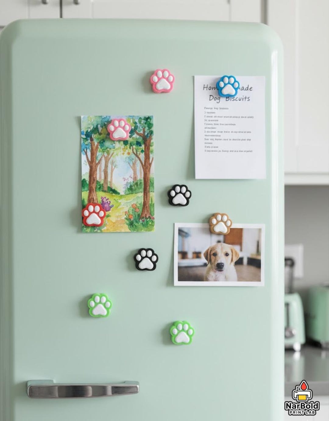 Mini Paw 3D Model STL, 20 Min, 2g Cute Paw Print Magnet and Keychain 2 ...