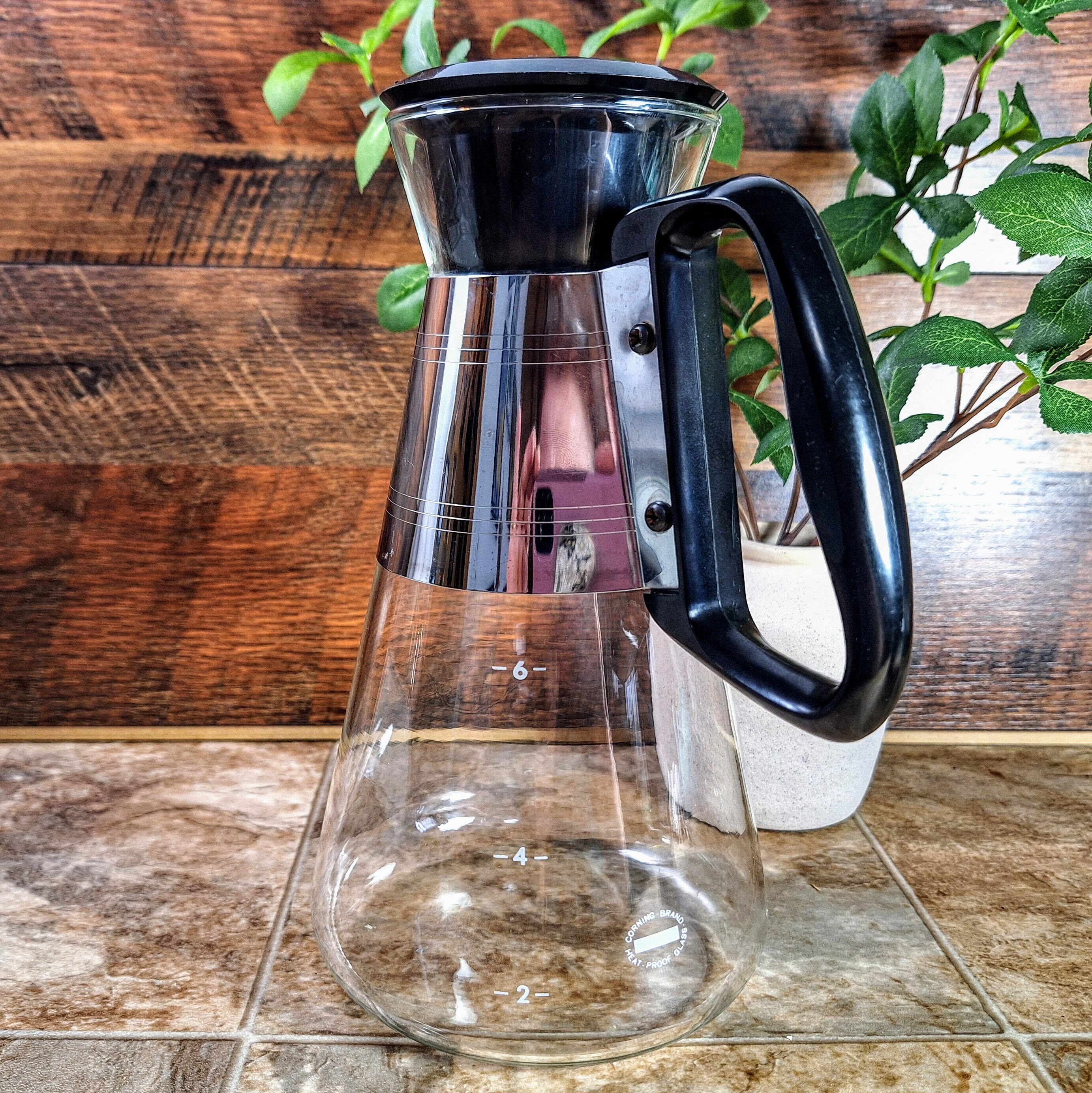 Vintage Corning Silex Coffee Carafe 1950s MCM Glass Pitcher Mid Century ...