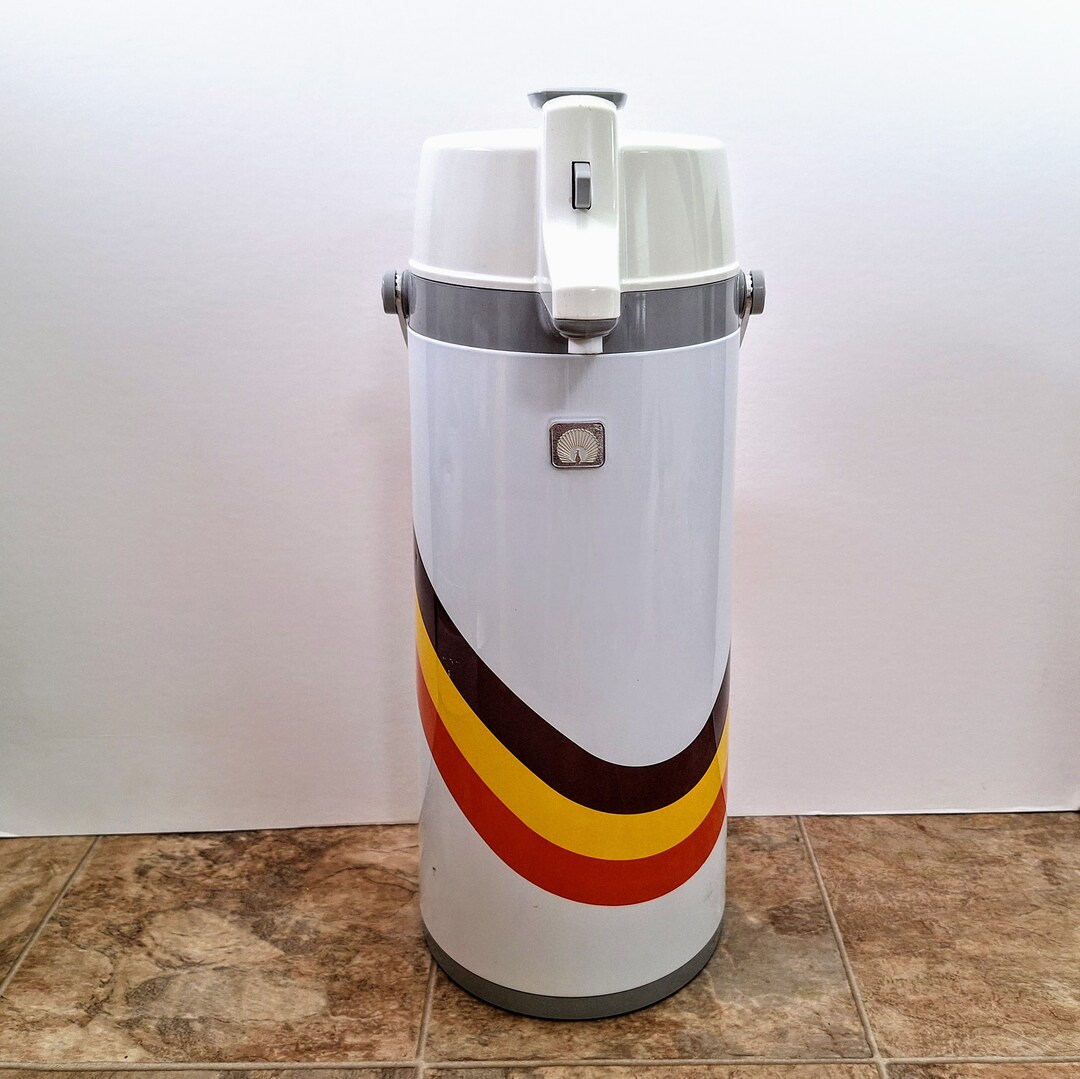 Vintage Insulated Pumper Airpot Style Hot or Cold Carafe 1980s Air Pump ...