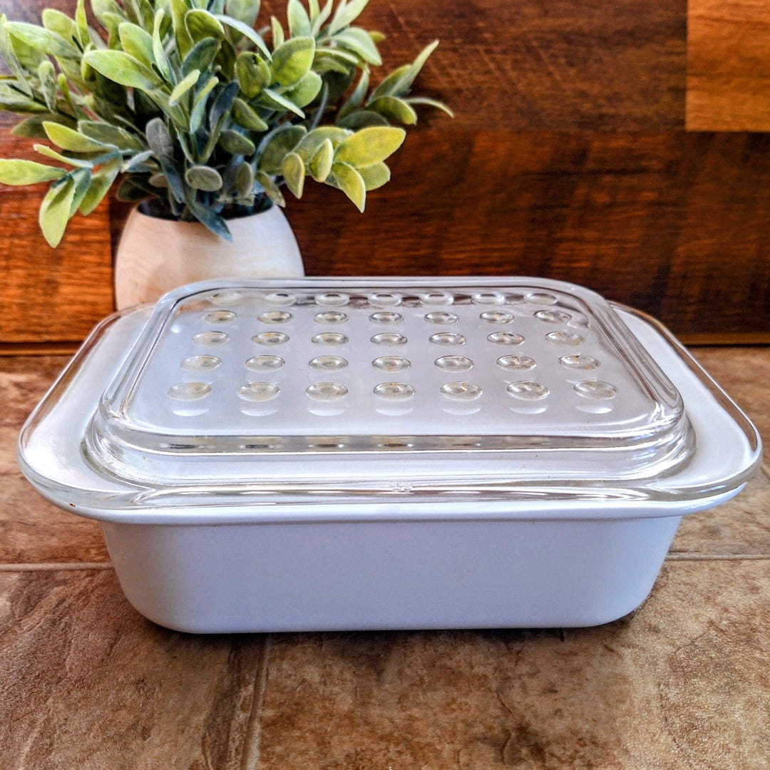 Vintage Corning Ware "dot" Container | Stackable Freezer/refrigerator ...