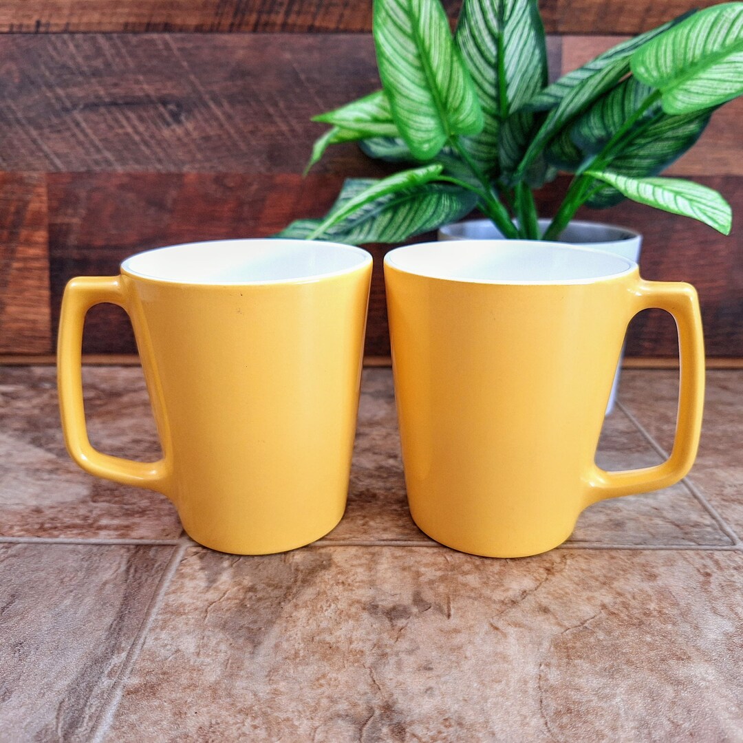 Vintage 1970s Corning Yellow Restaurant Style Coffee Cups | Set of 2 ...