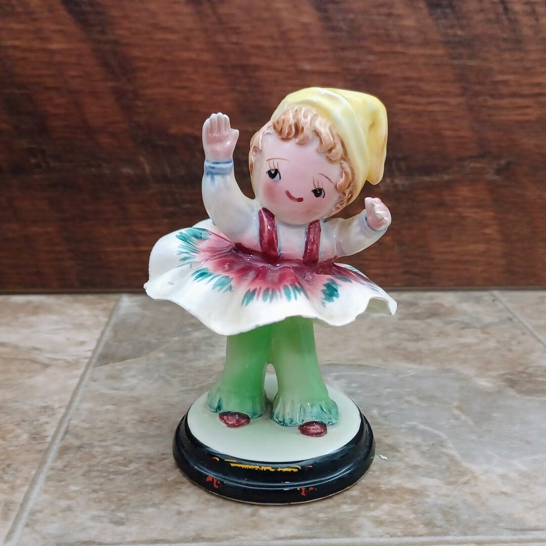 Mid Century 1950s ENESCO Figurine | Vintage Collectible "bloomer Girl ...