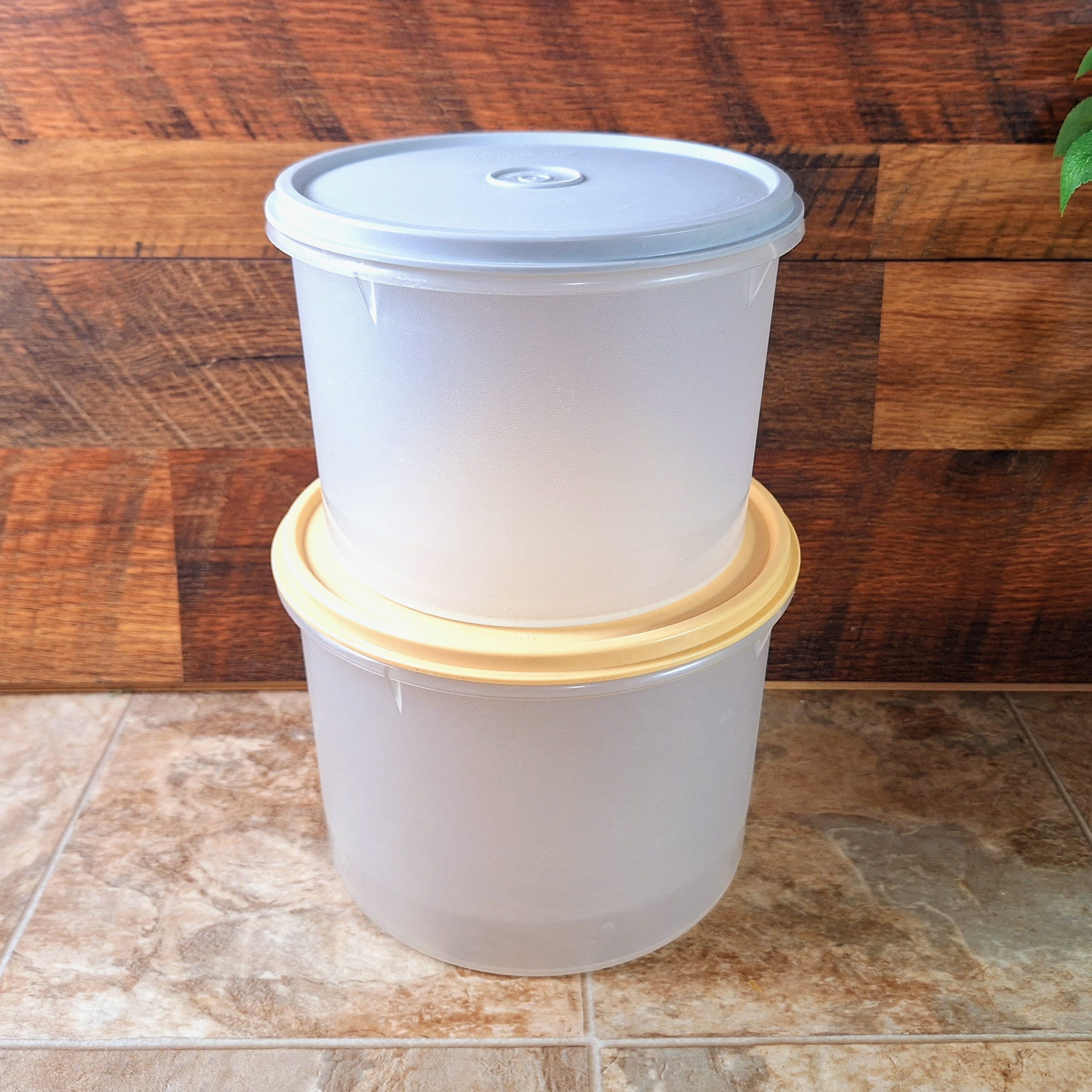 Vintage Tupperware Round Stacking Canisters 1990s Clear - Etsy