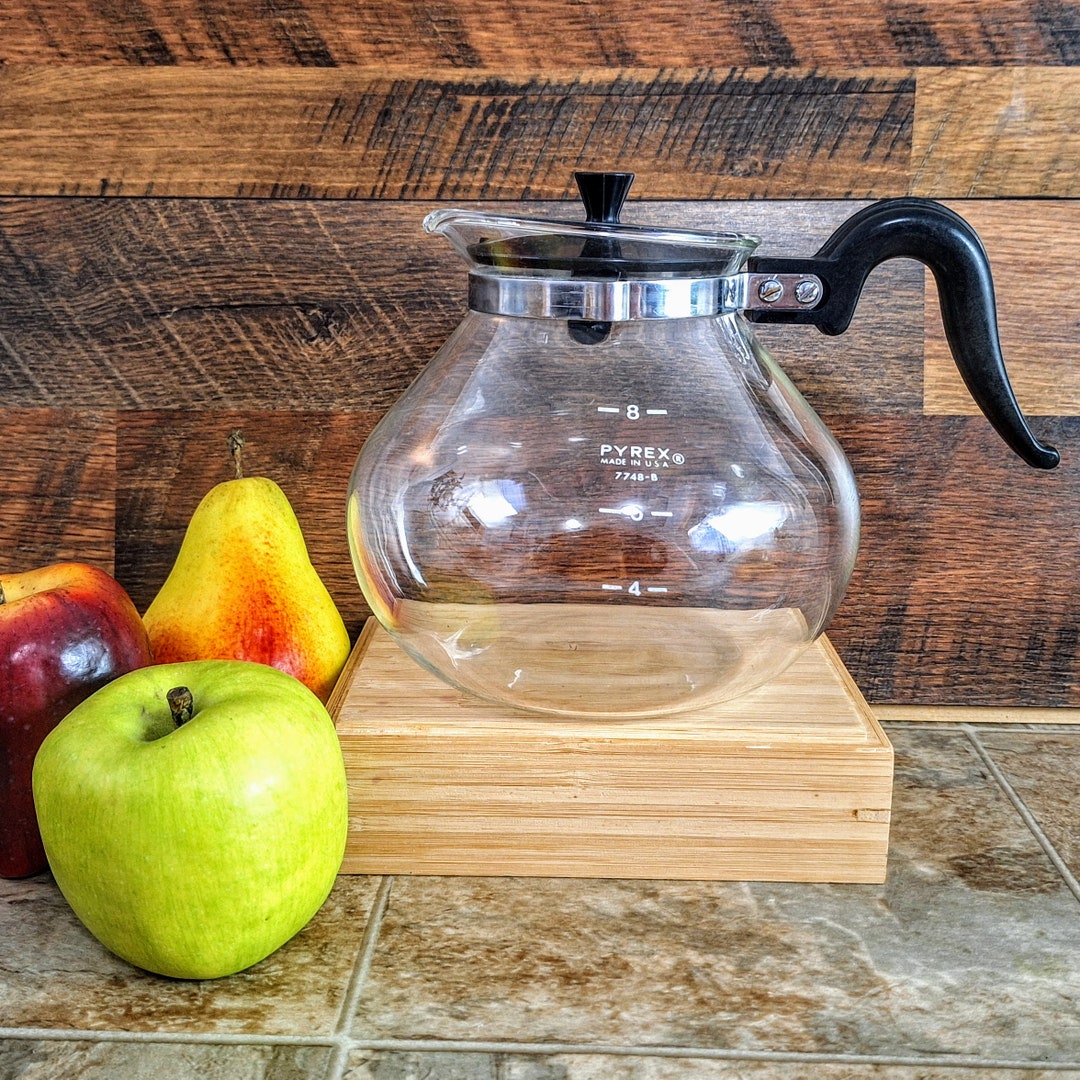 Vintage Glass Pyrex Teapot 1960s 8 Cup Carafe With Bakelite Handle and ...