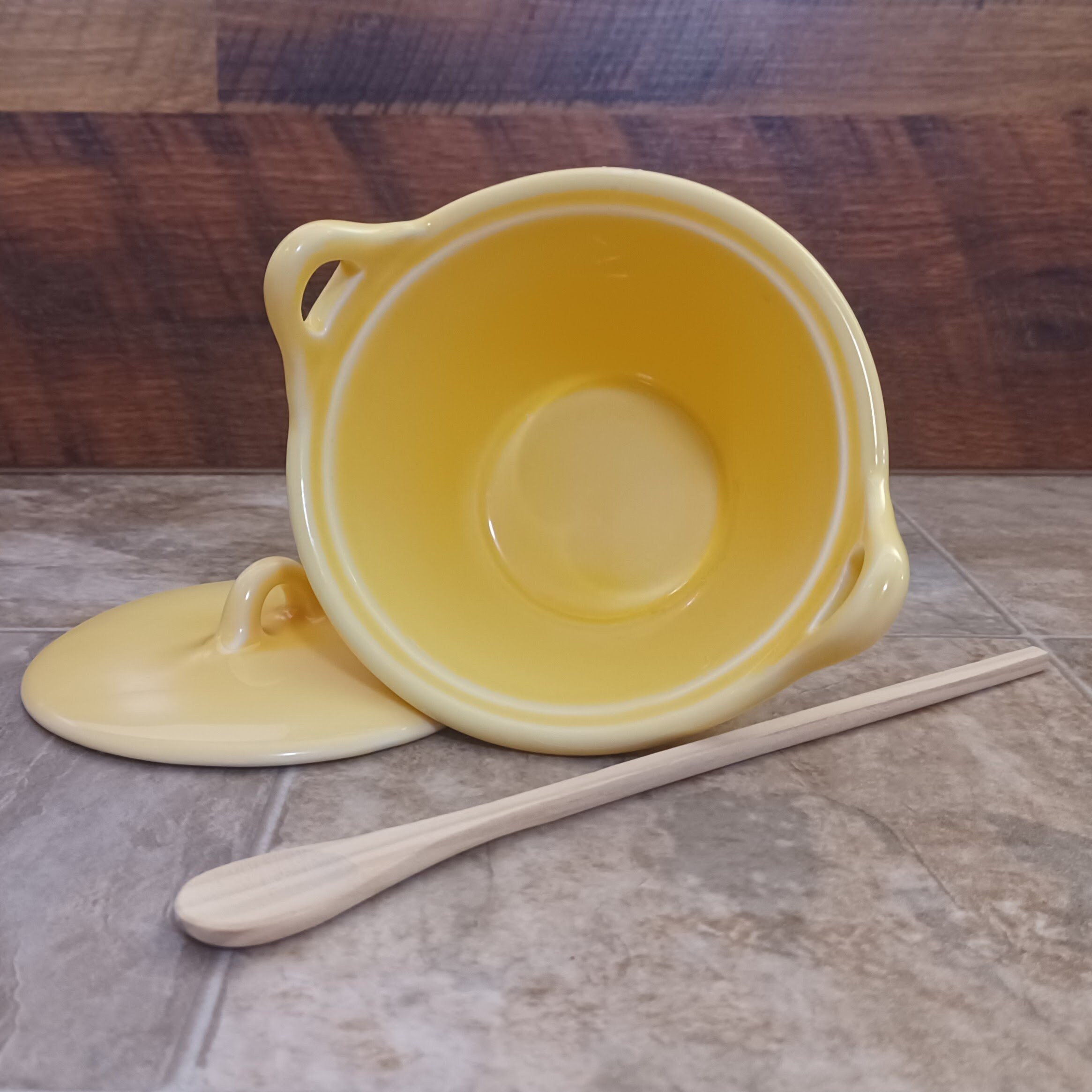 Vintage Yellow Dish With Lid 1990s Sur La Table Kitchen Decor - Etsy