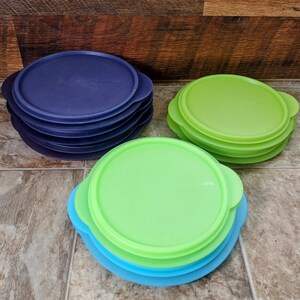 Set of 7 Vintage Tupperware Flat Out Bowls | 1990s Space Saving ...