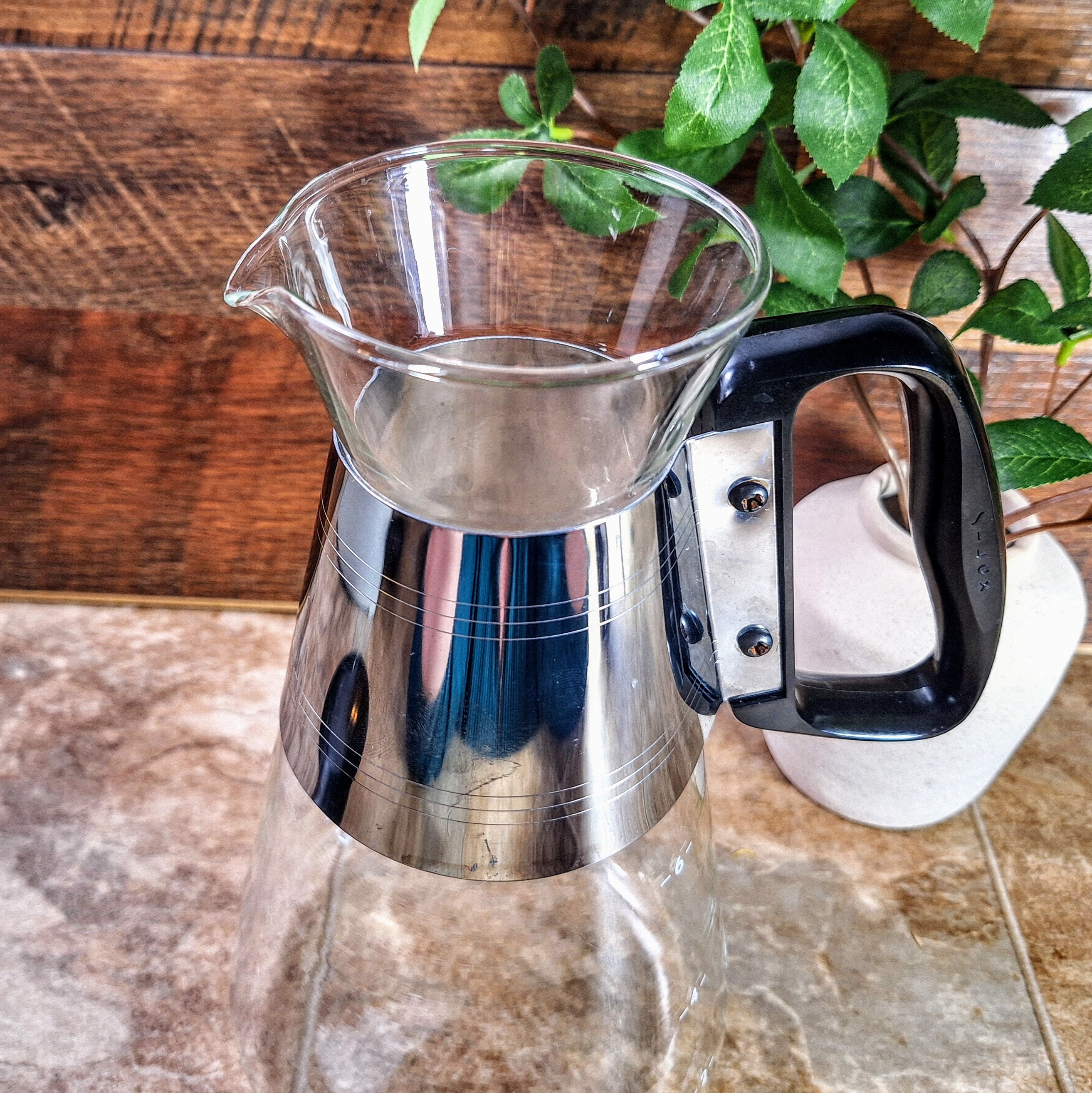 Vintage Corning Silex Coffee Carafe 1950s MCM Glass Pitcher Mid Century ...