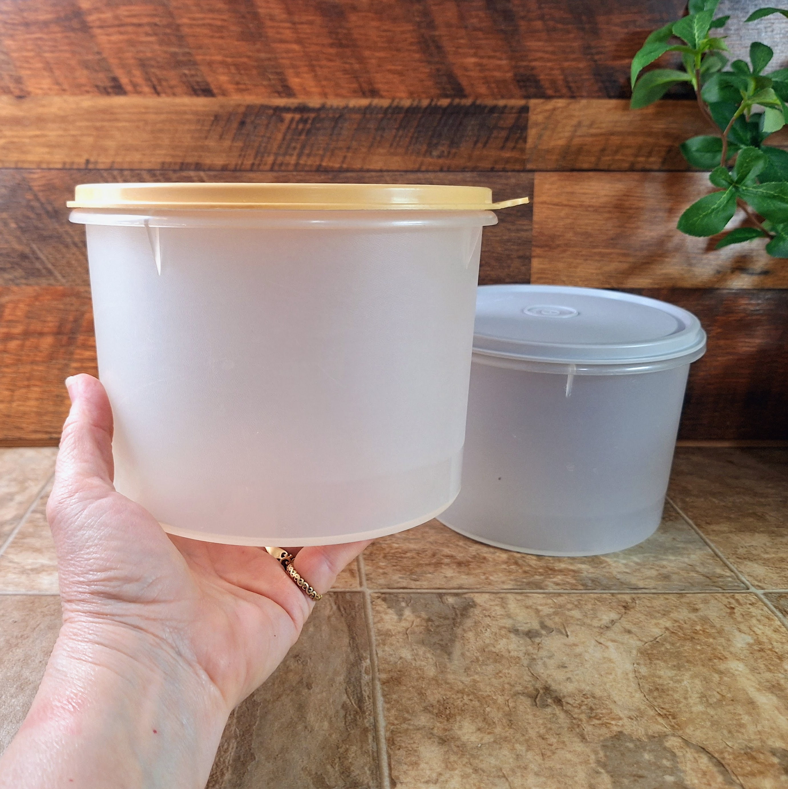 Vintage Tupperware Round Stacking Canisters 1990s Clear - Etsy
