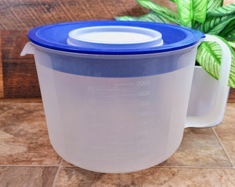 Vintage Tupperware Mix N Store 8 Cup 2 Quart Measuringppewrbatter Bowl ...