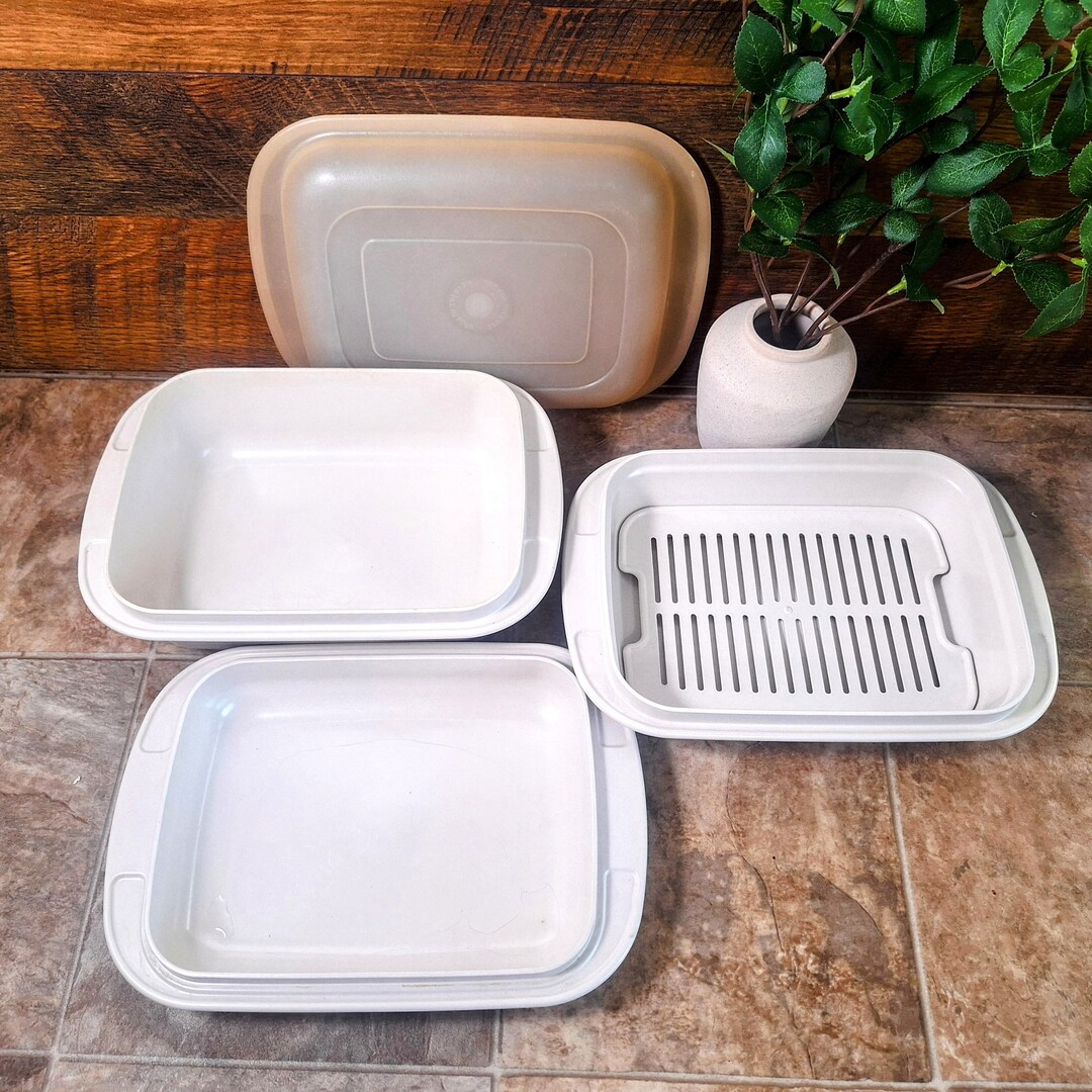 Vintage Tupperware Microwave/conventional Oven Cookware 1980's Roaster ...