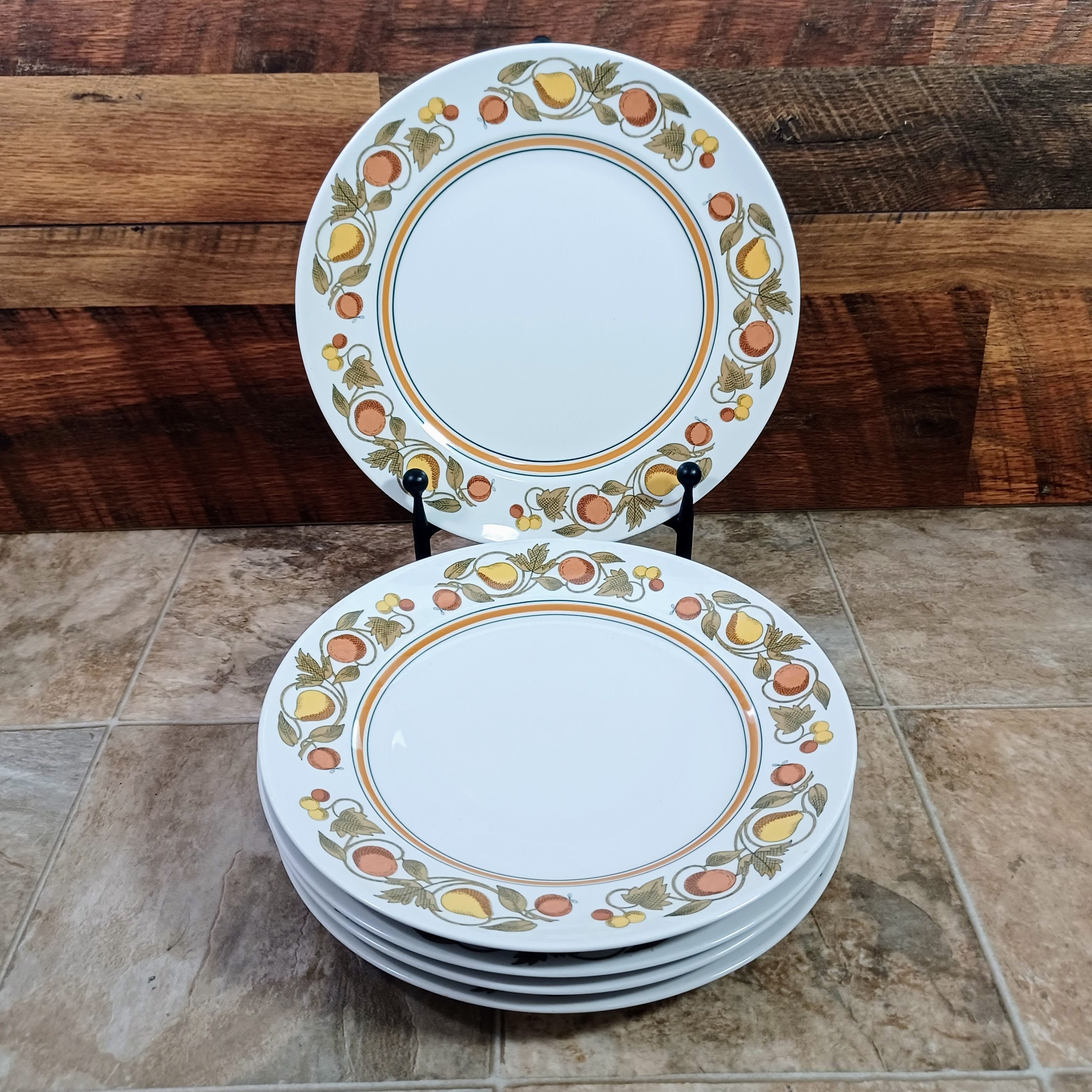 Set of 5 Vintage Franciscan Ware Pickwick Pattern Plates Mid Century ...