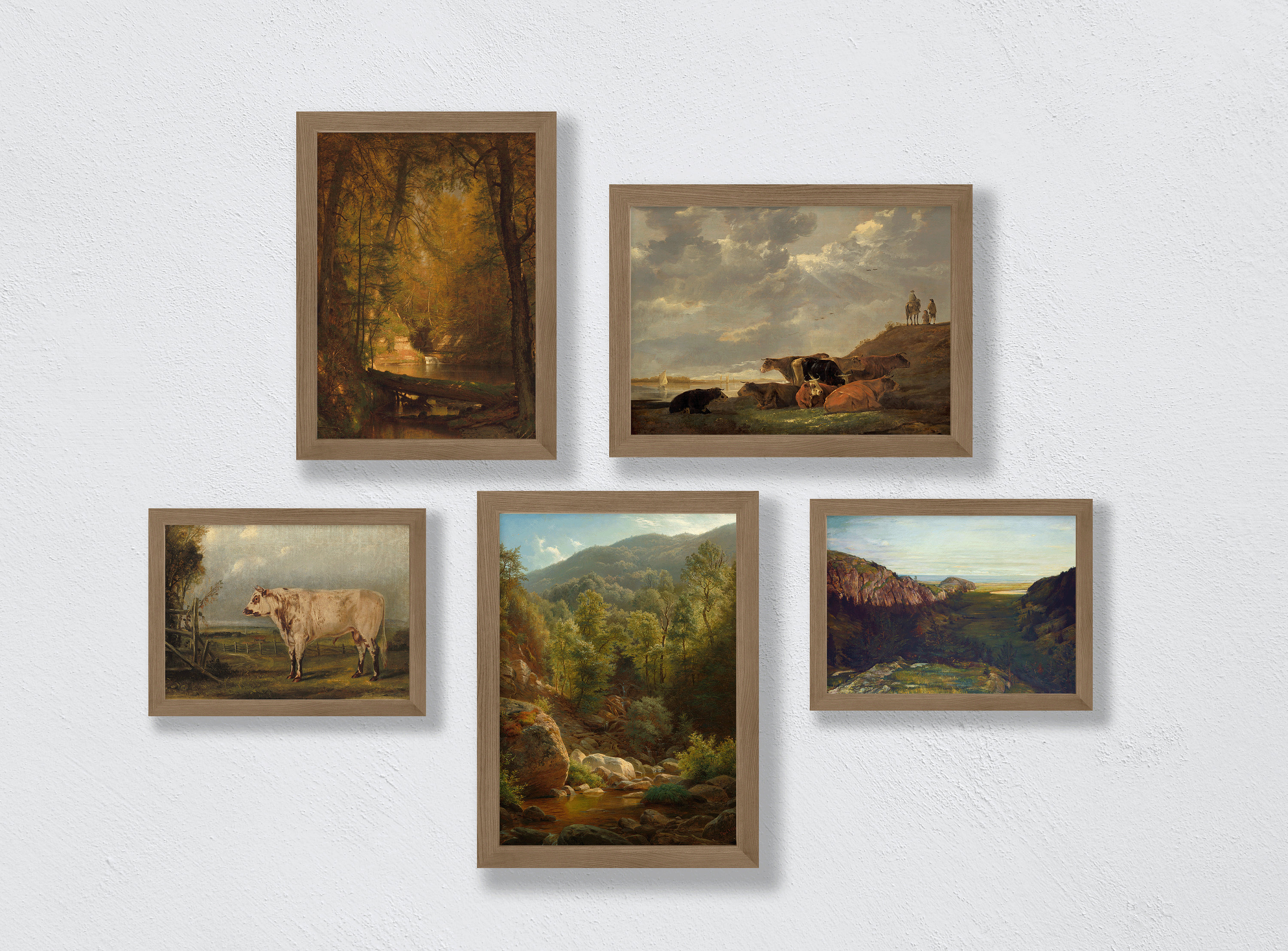 Rustic Farmhouse Gallery Wall Art Set of 5 With a Vintage - Etsy