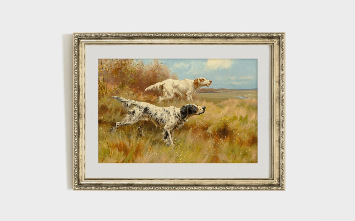 Vintage Dog Art | Masculine Wall Art | Hunting Wall Prints | Manly Art ...