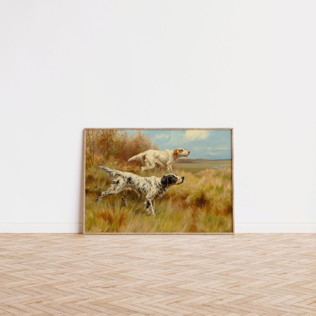 Vintage Hunting Dog Art Print | Antique Field Dogs (digital Download ...