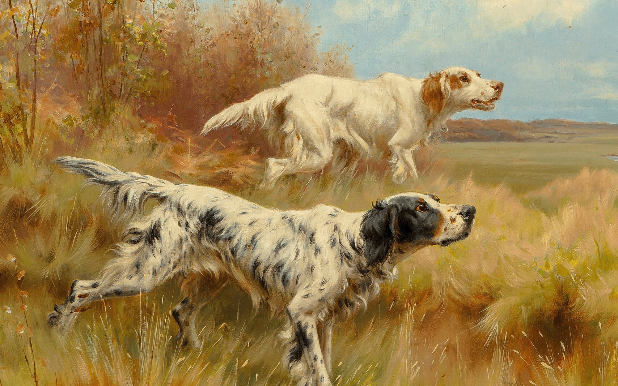 Vintage Hunting Dog Art Print | Antique Field Dogs (digital Download ...