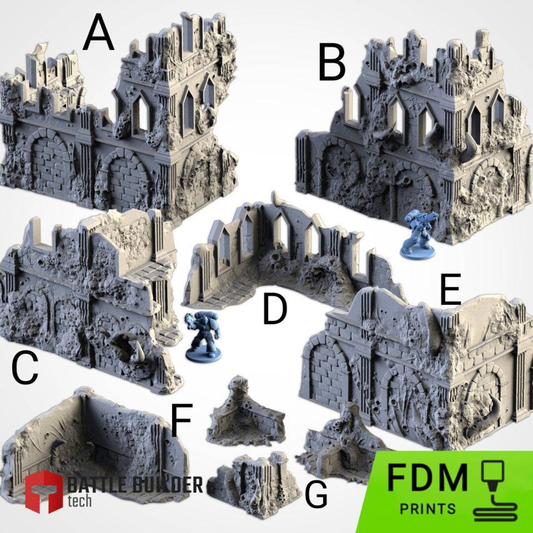 Wargaming Terrain, Infected Chaos Ruins - Etsy
