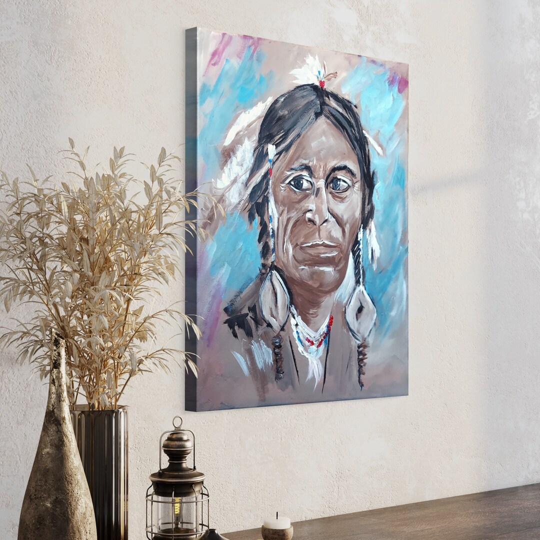Native American Portrait Painting, American Indian Art, Nature Art ...