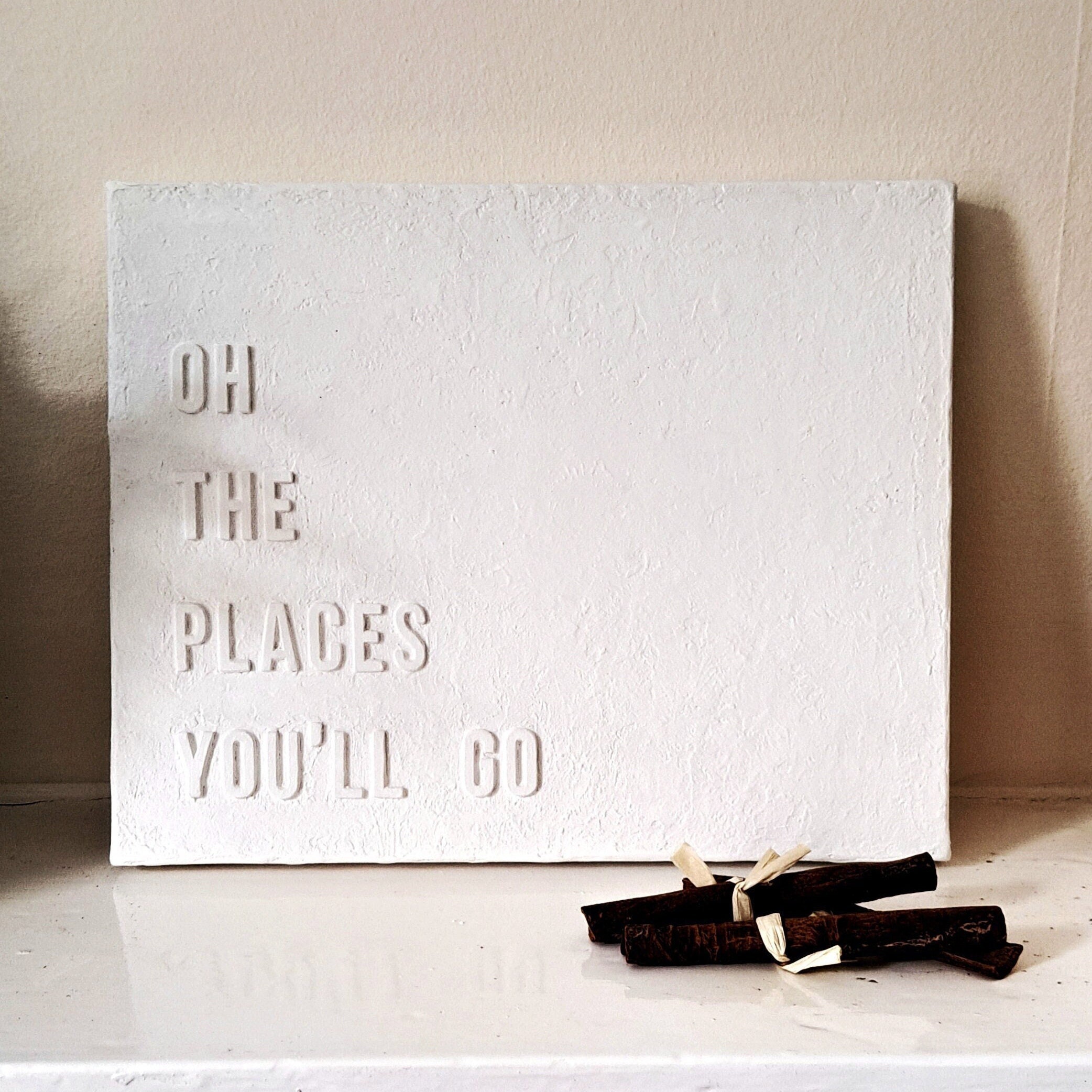 Textured Letter Art 3D Quote on Canvas Newborn Gift for - Etsy