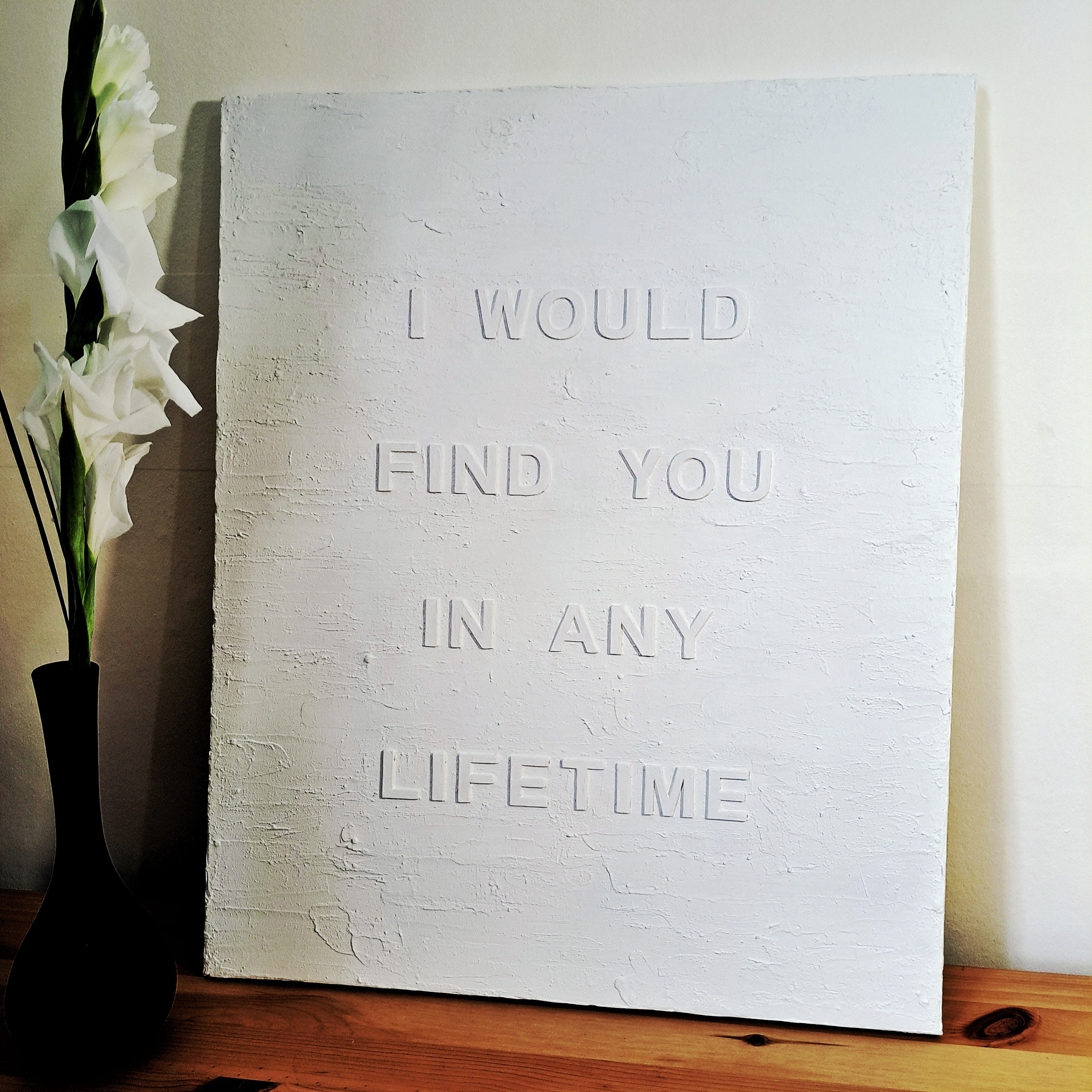 Textured Letter Art Minimalist 3D Home Wall Decor I Would - Etsy