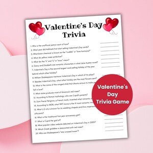 Valentines Day Trivia Game, Galentines Day Trivia Game, Adult Valentine ...