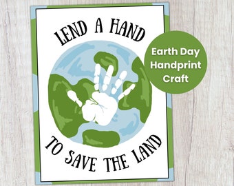 Earth Day Handprint Art, Earth Day Activity, Earth Day Handprint Craft ...
