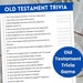 Old Testament Bible Trivia Game, Bible Game for Adults, Bible Game for ...