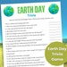 Earth Day Trivia Printable for Teens and Adults, Earth Day Fill in the ...
