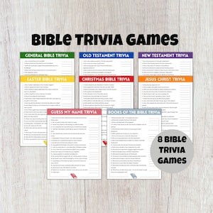 Bible Trivia Games Bundle, New Testament Trivia, Old Testament Trivia ...