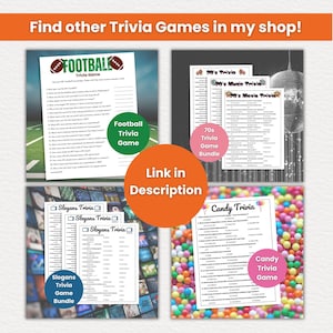 Fast Food Trivia Game, Food Trivia Game, Family Game Night, Trivia for ...