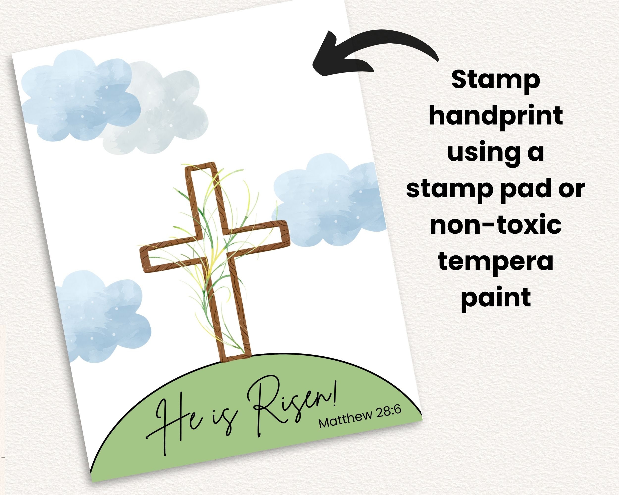 He is Risen Handprint Craft, Christian Easter Sunday School Craft ...