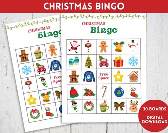 Classroom Holiday Bingo - Etsy