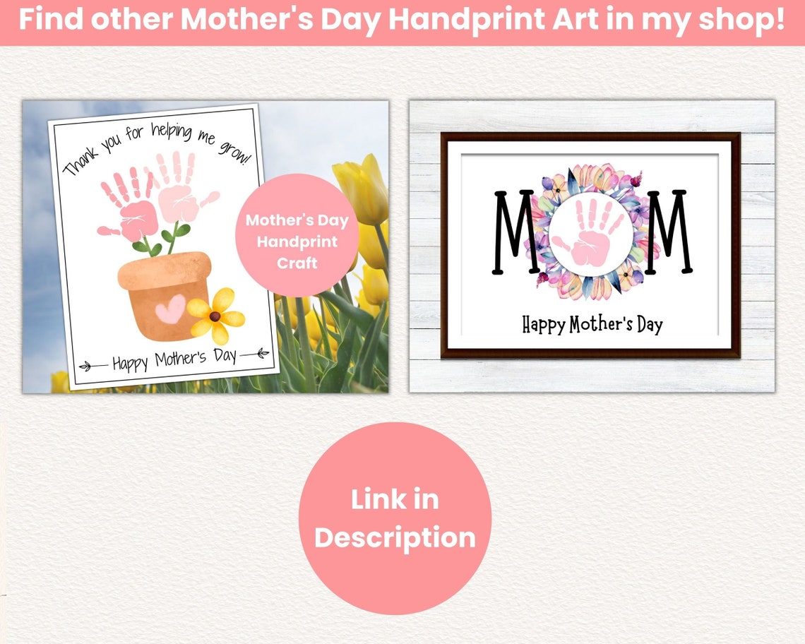 Mothers Day Handprint Craft for Kids Mothers Day Handprint - Etsy