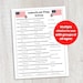 American Flag Trivia Game, USA Trivia, Patriotic Trivia, 4th of July ...