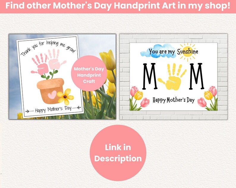 Mothers Day Handprint Craft Mothers Day Handprint Art - Etsy