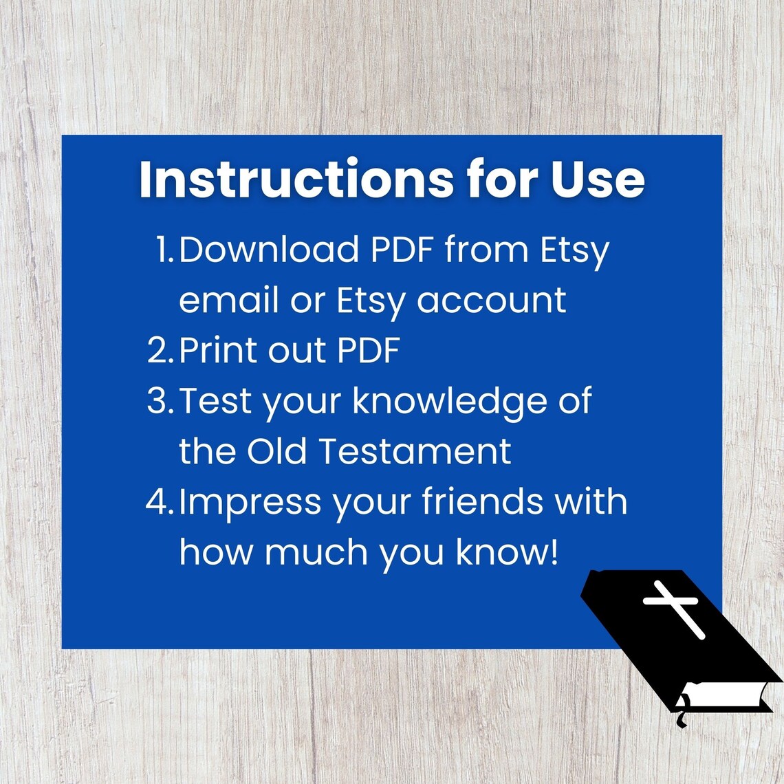 Old Testament Bible Trivia Game, Bible Game for Adults, Bible Game for ...