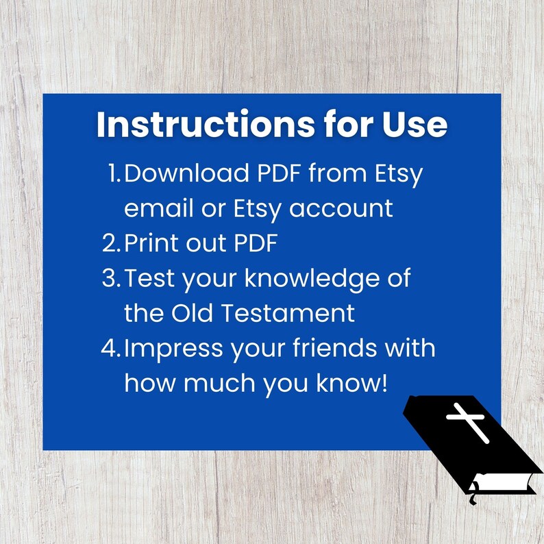 Old Testament Bible Trivia Game, Bible Game for Adults, Bible Game for ...