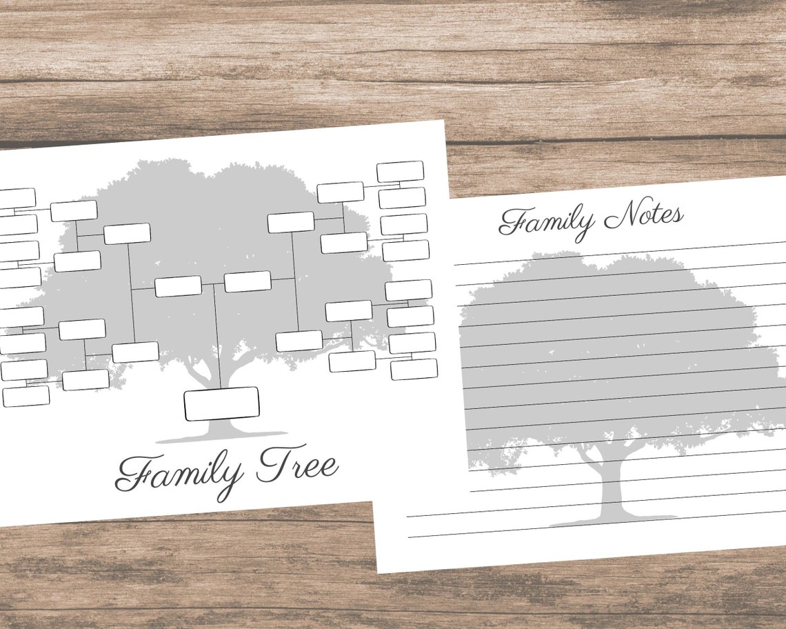 Family Tree Template 5 Generation Great for Family Reunion - Etsy