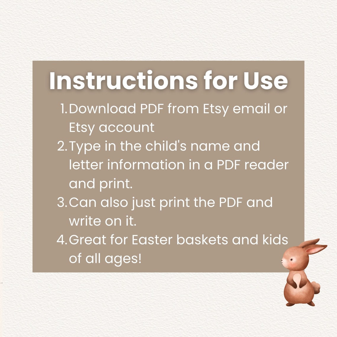 Easter Bunny Letter, Editable Letter From the Easter Bunny, Easter ...