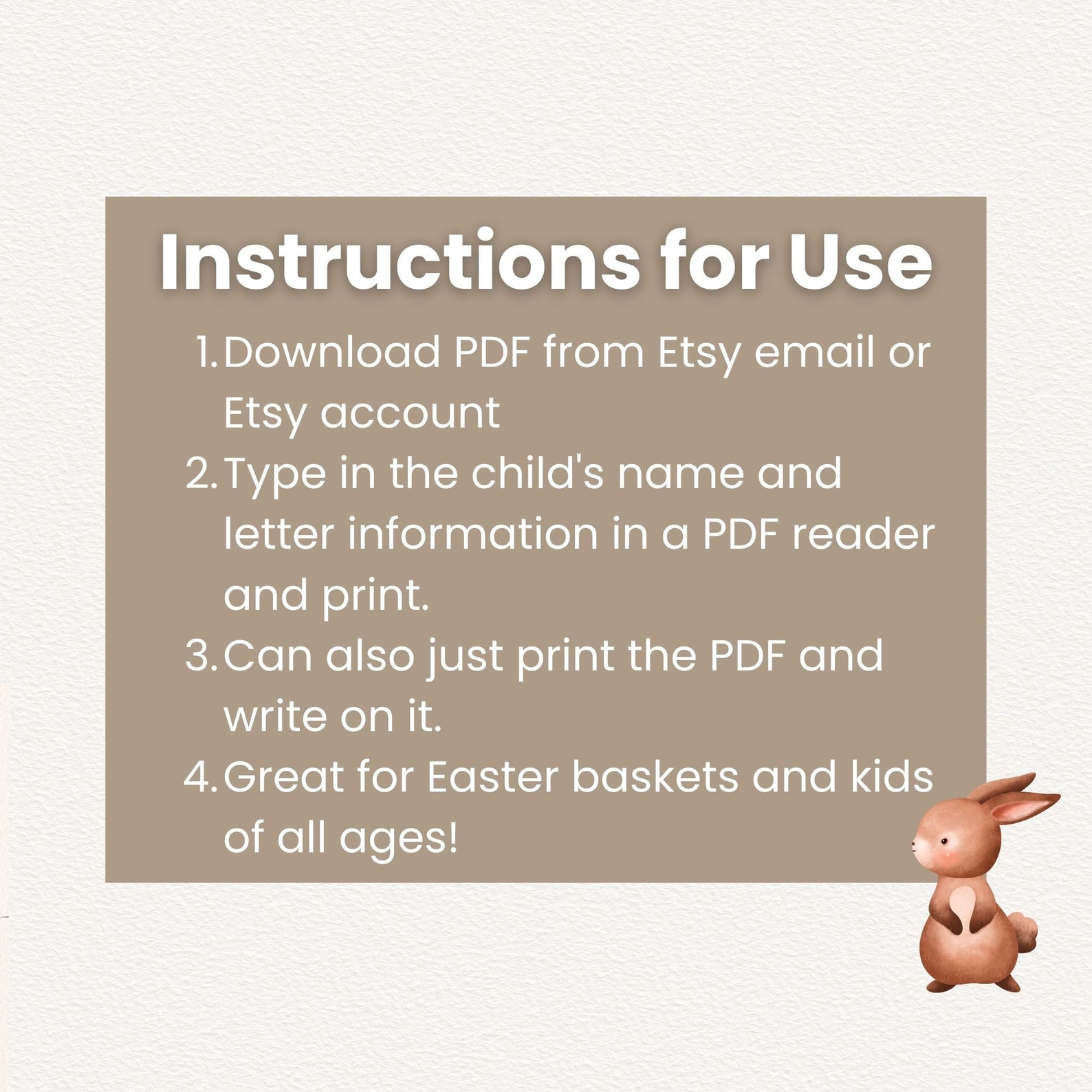 Easter Bunny Letter, Editable Letter From the Easter Bunny, Easter ...