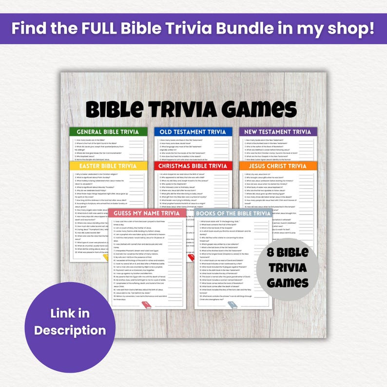Jesus Trivia Game, Women's Ministry Game, Small Group Activity, Youth ...