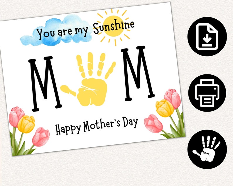 Mothers Day Handprint Craft for Kids Mothers Day Handprint - Etsy