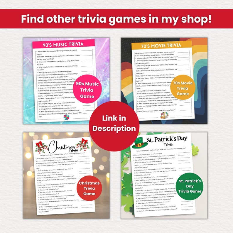 Candy Cane Trivia, Candy Cane Games, Christmas Trivia Game, Office ...