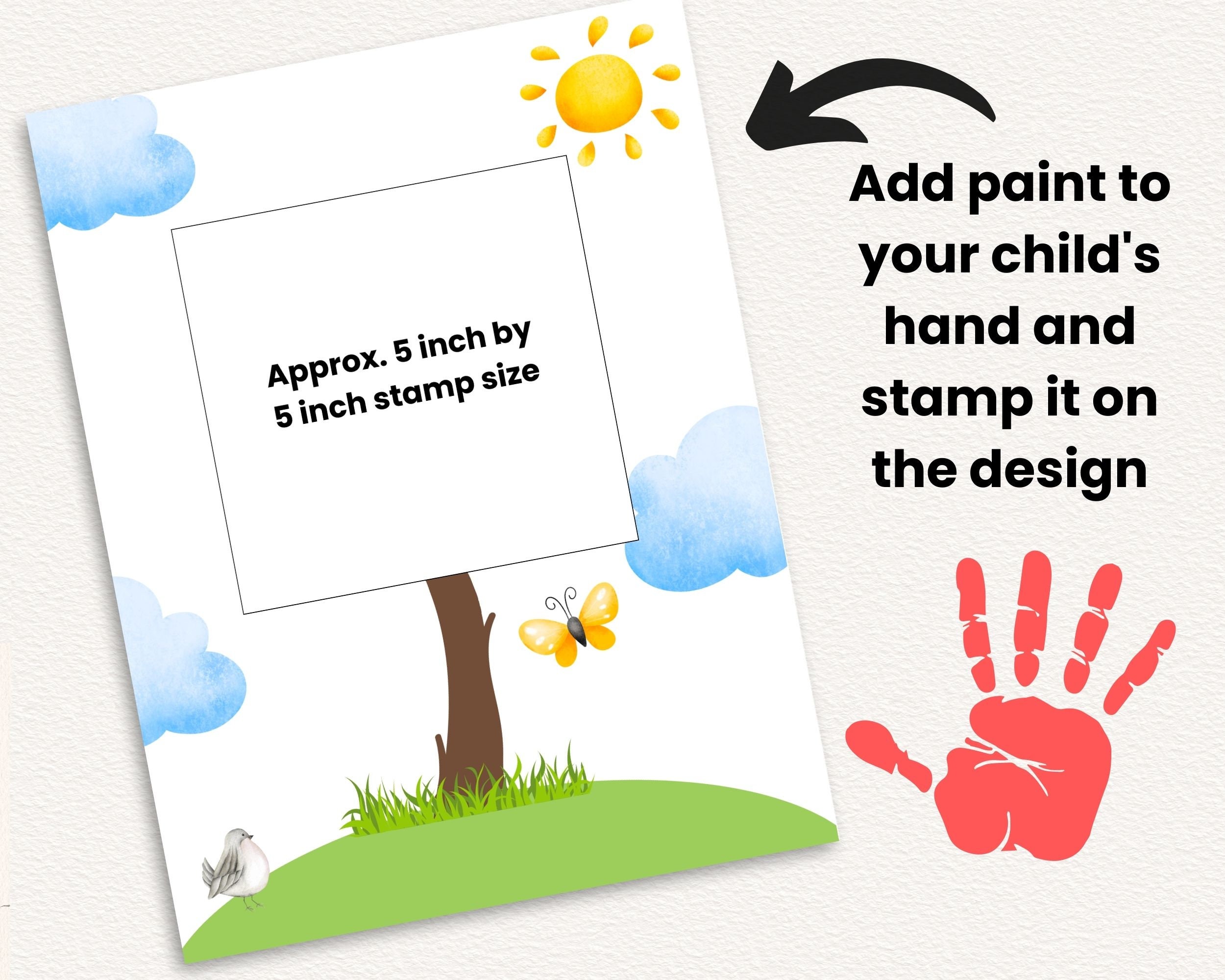 Family Tree Handprint Craft for Kids Handprint Keepsake Gift - Etsy Ireland