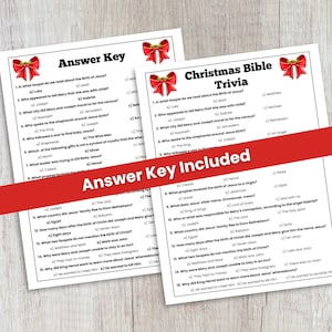 Christian Christmas Bible Trivia, Bible Trivia Quiz, Sunday School ...