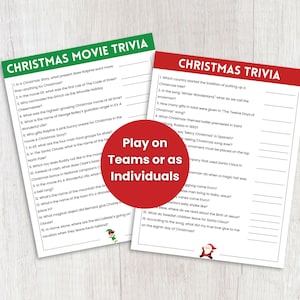 Christmas Trivia Game Printable, Christmas Movie Trivia, Christmas ...