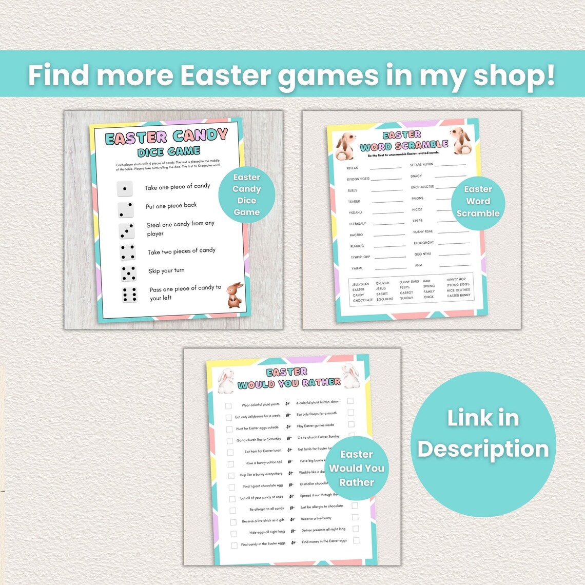 Easter Tic Tac Toe Game Printable, Easter Activity for Kids, Easter ...